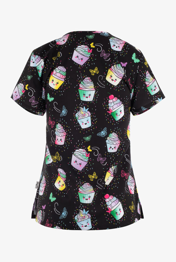 Zavate Ava Therese Colorful Cake It Easy Women's 2-Pocket STRETCH V ...