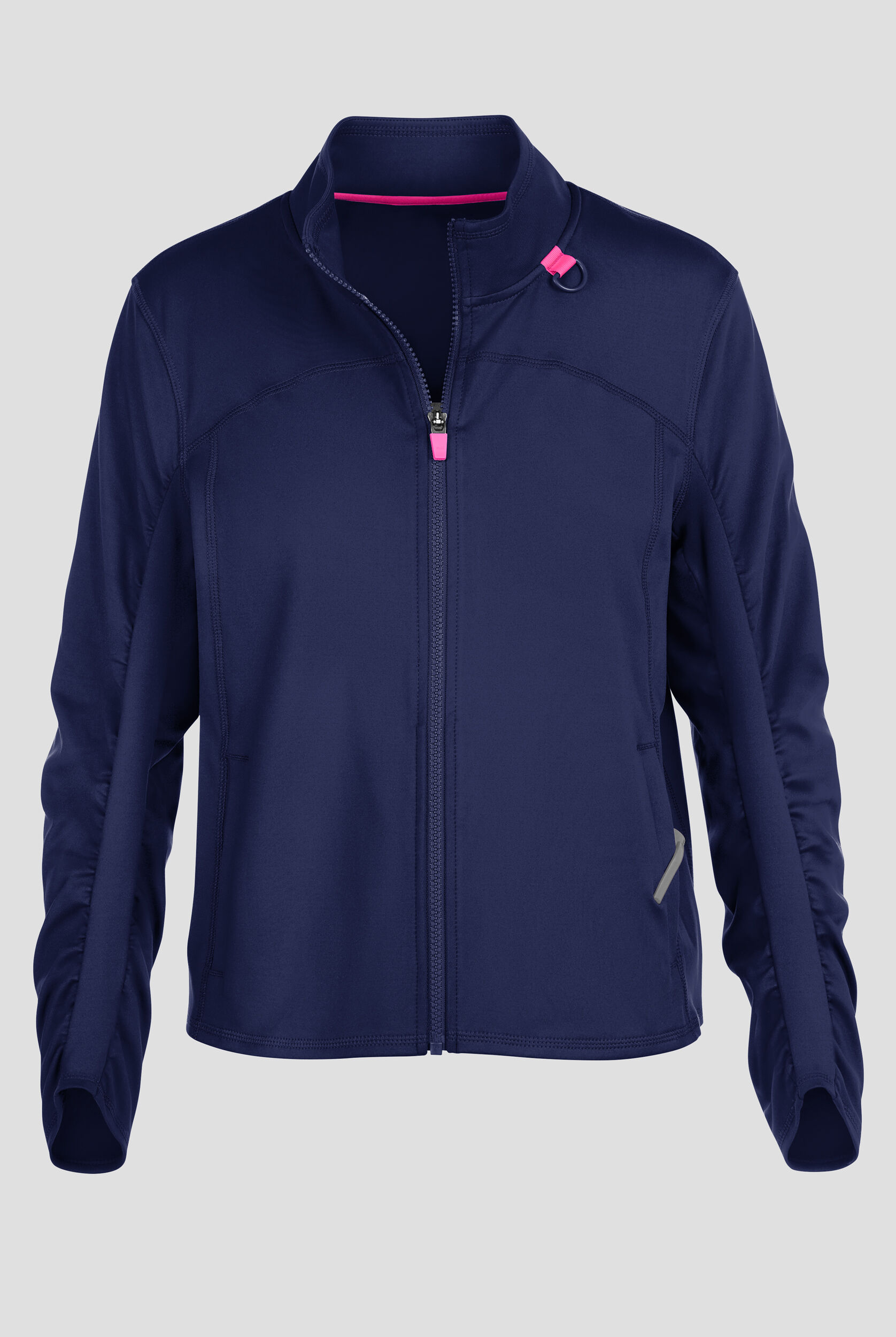 Med Couture Amp Knit Women's 2-Pocket STRETCH Zip Front Scrub Jacket ...
