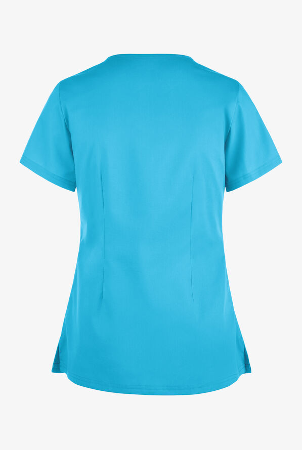UA Butter-Soft STRETCH Asymmetric Keyhole Scrub Top | Fashion Scrubs