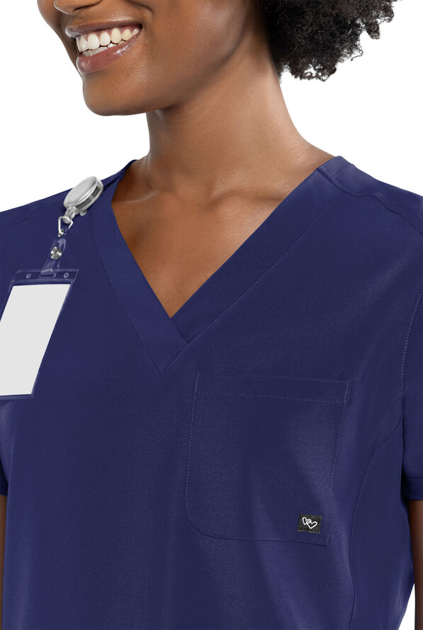 Tasha and Me True Women's 1-Pocket STRETCH Tuck In V-Neck Scrub Top ...