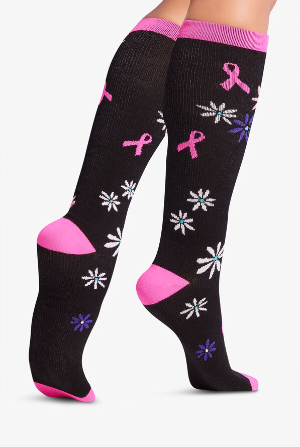 heartsoul Pink Ribbon Garden Women's 10-15 mmHg Moderate Compression ...