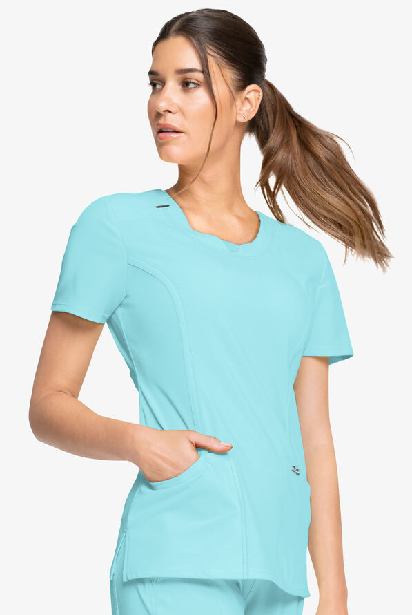 Cherokee Infinity Scrubs Round Neck Scrub Top, Infinity Scrubs