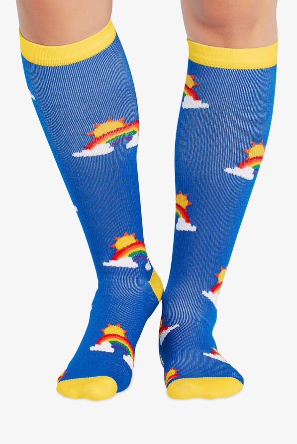 Cherokee Rainbows and Suns Women's 10-15 mmHg Light Compression Socks ...