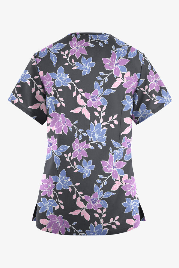 Butter-Soft Originals Spring Gardenia Pewter Women's 4-Pocket Rounded V ...