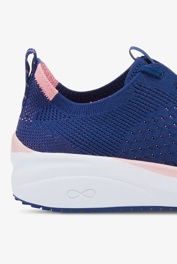 Infinity by Cherokee Women's Everon Knit Navy/Peony Athletic Lace Up ...