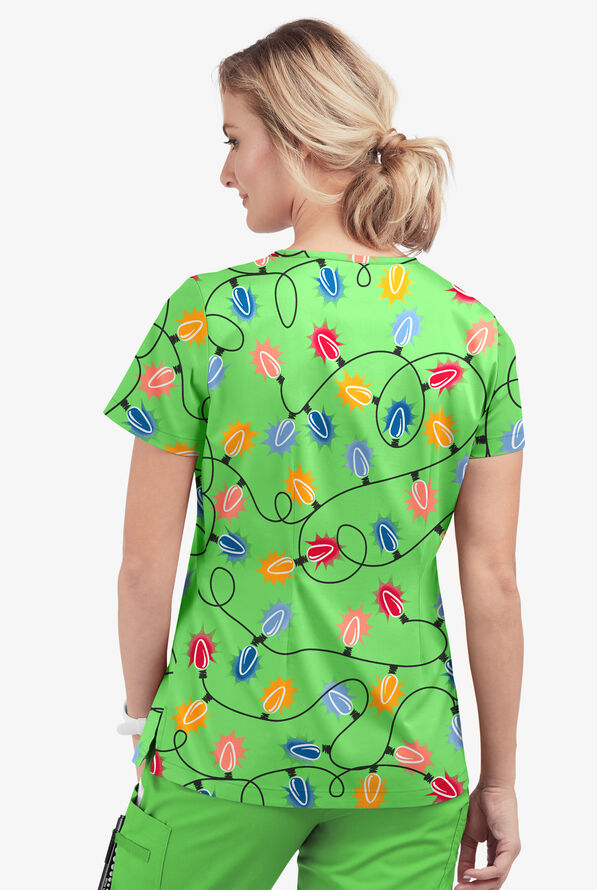 UA Butter-Soft STRETCH Fairy Lights Grass Green Women's 1-Pocket Print ...