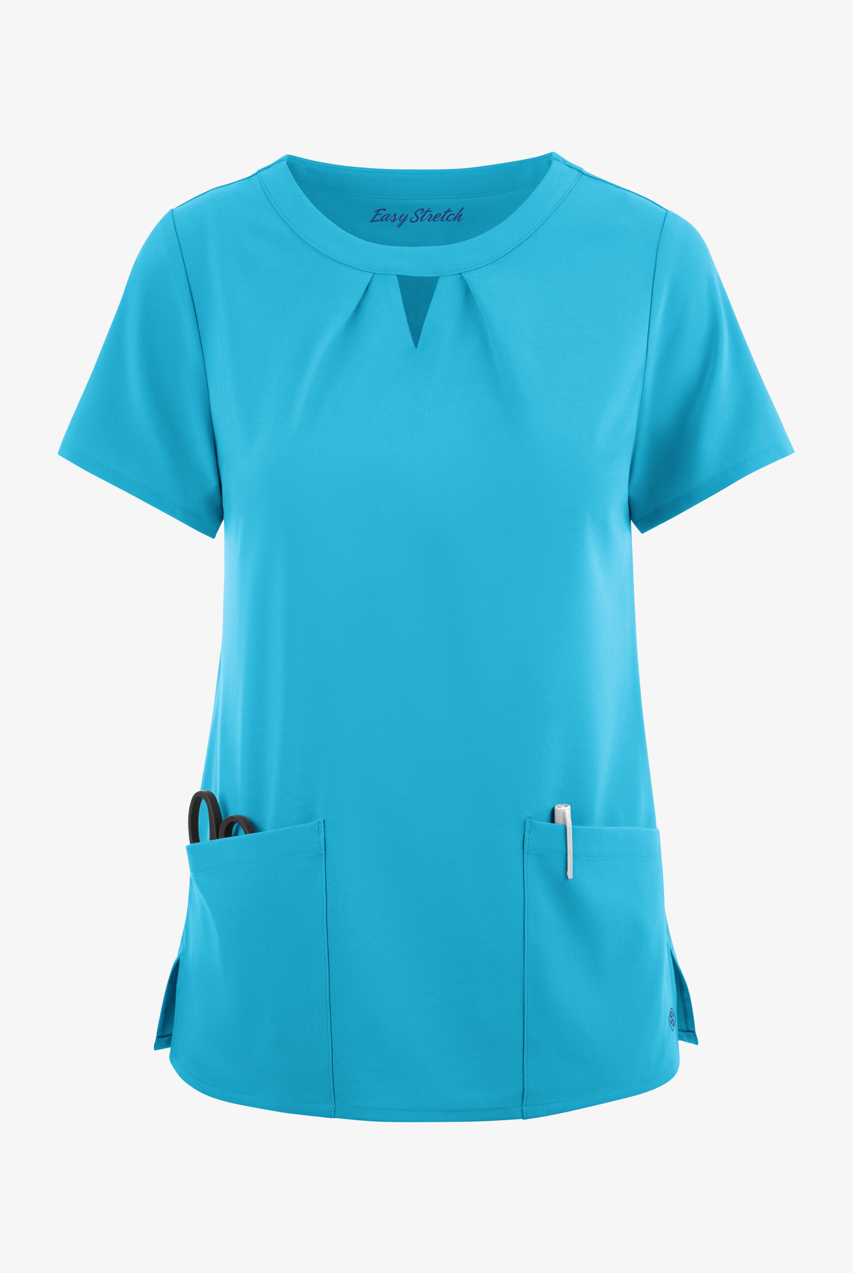 Blusa médica Easy STRETCH Salma con cuello ojo de cerradura y 3 ...