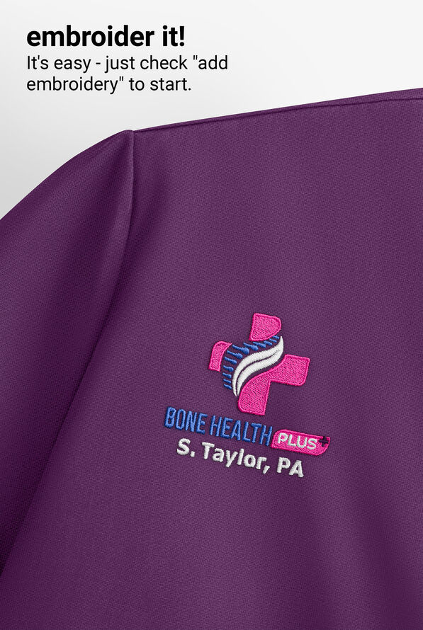Purple Label Daisy 5063 Snap Front Scrub Jacket, Healing Hands Scrubs