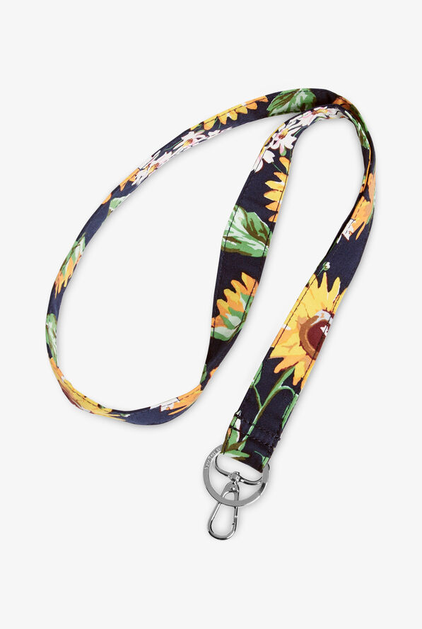 Vera Bradley Recycled Cotton Sunflowers Women's Wide Lanyard, Medical ...