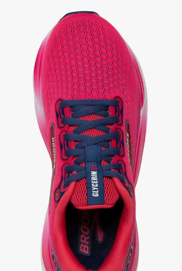Brooks Women's Glycerin 21 Raspberry/Estate Blue Athletic Lace Up ...