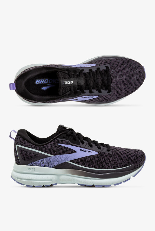 Brooks Women's Trace 3 Blackened Pearl/Skylight/Iris Athletic Lace Up ...