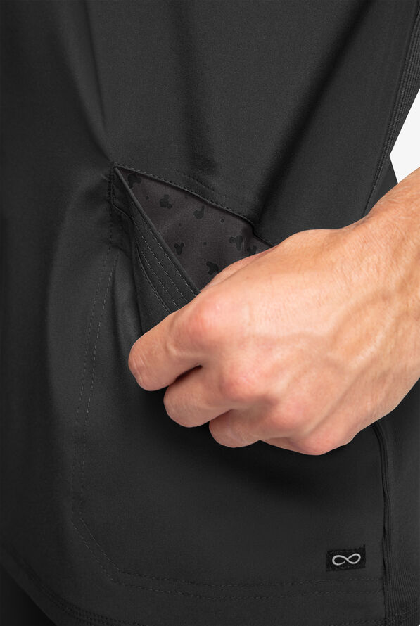 Cherokee Infinity Laser Rib Knit Side Panel Scrub Top, Nursing Scrubs