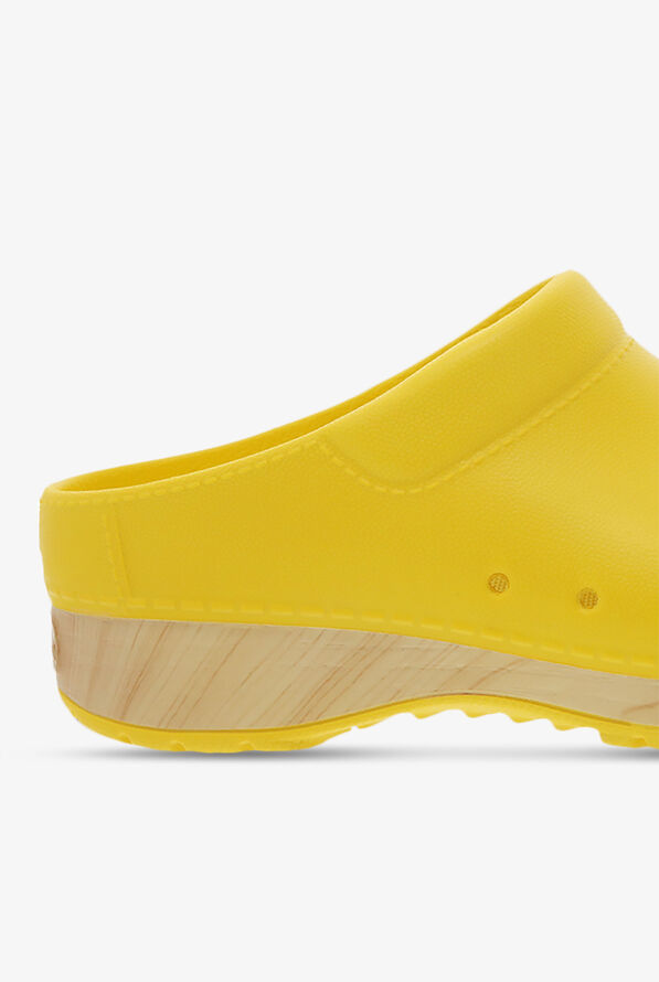 Dansko Kane Yellow Lightweight Open Back Nursing Clogs, Nursing Clogs