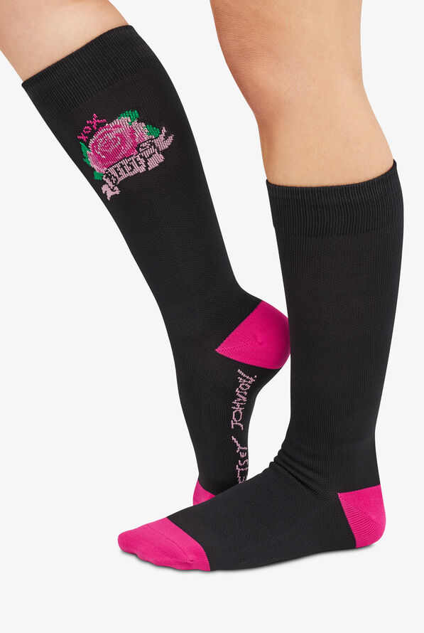 Betsey Johnson Leopard Flora Women's 2-Pack 15-20 mmHg Moderate ...