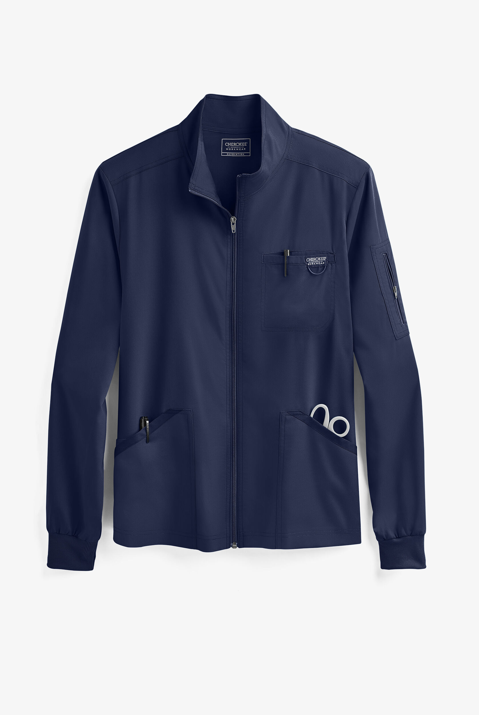 Cherokee Workwear Revolution Men's Scrub Jacket, Nursing Jackets
