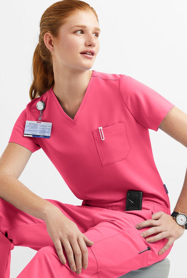 MOVEMENT by Butter-Soft Women's Ceti V-Neck Tuck-In Top,Medical Scrubs