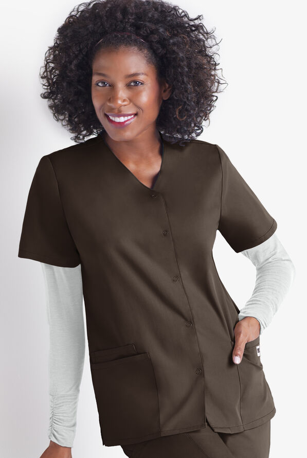 UA Best Buy Next Generation Snap Front Scrub Top & Solid Scrubs at ...