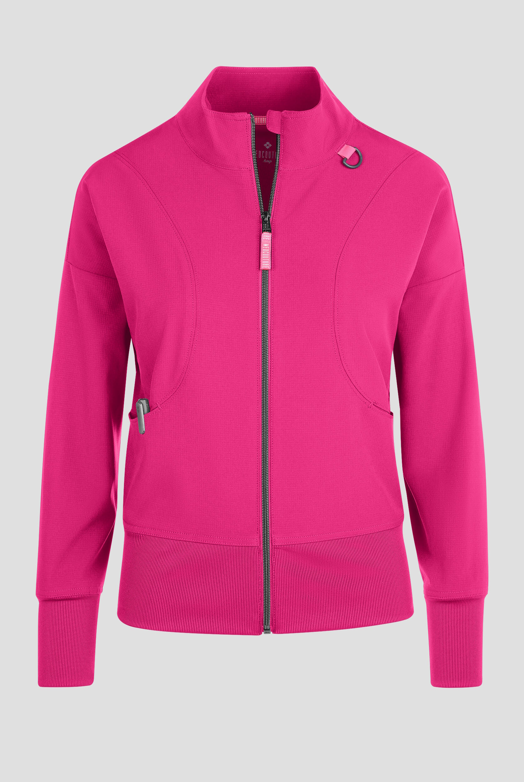Med Couture Amp Women's 2-Pocket STRETCH Zip Front Warm Up Scrub Jacket ...