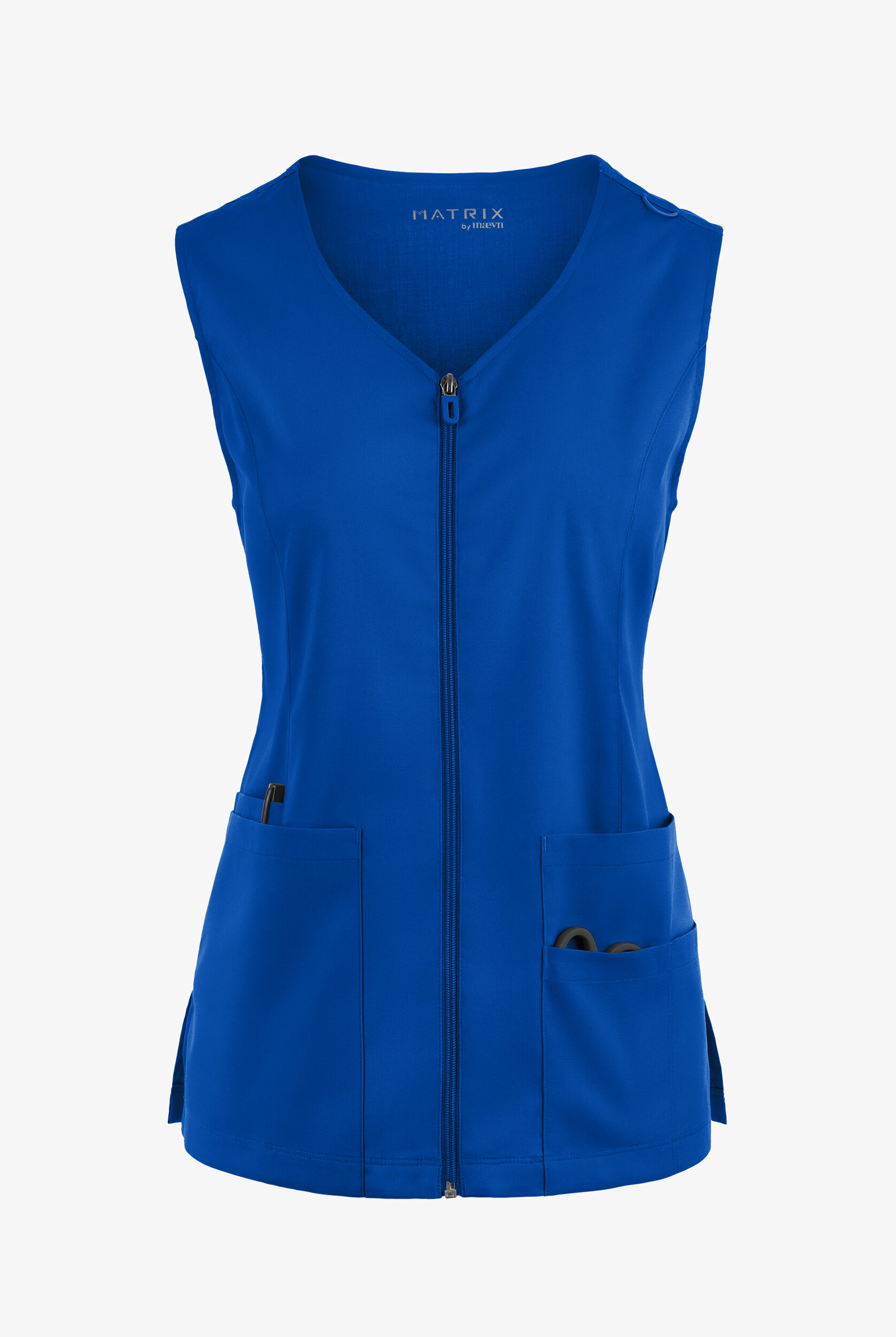 Maevn Matrix Basic STRETCH Zip Front Scrub Vest, Nursing Scrubs