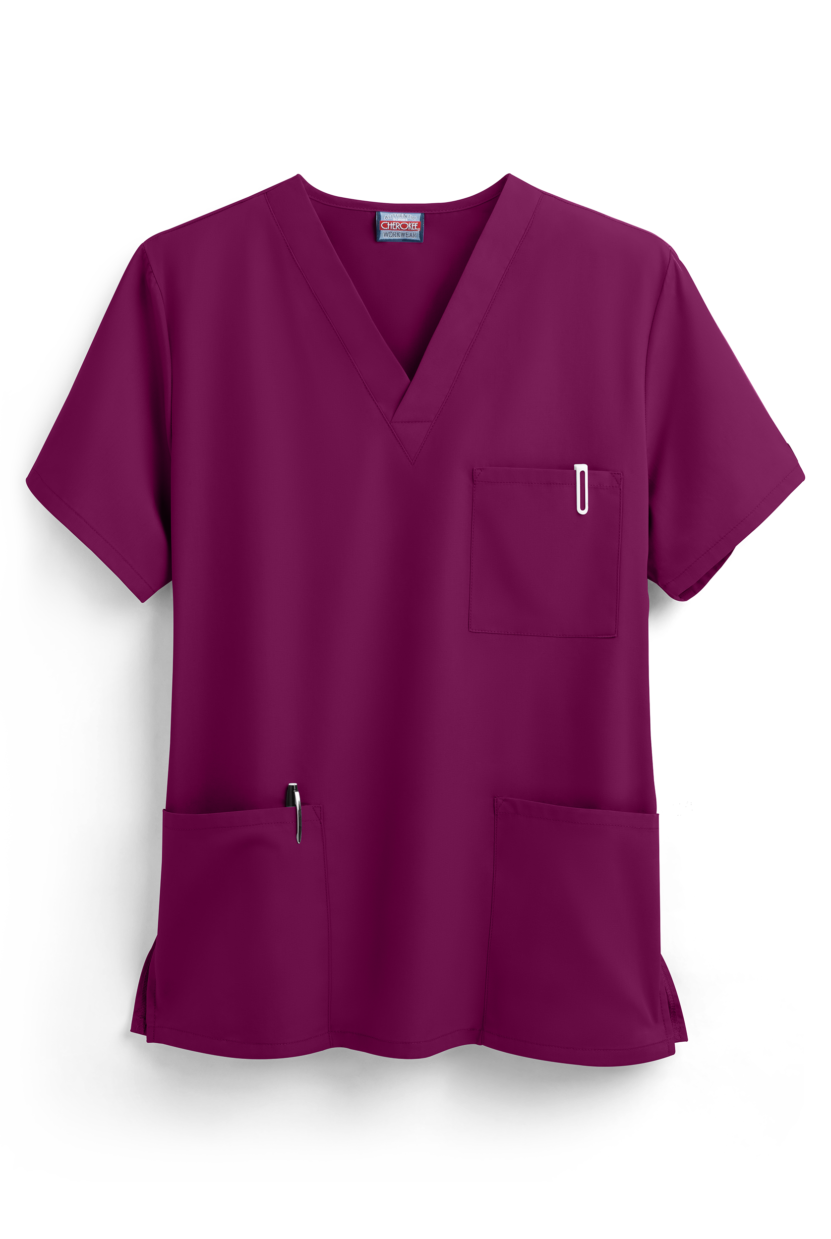 Cherokee Workwear 4876 Unisex Scrub Top, Unisex Scrubs at ...