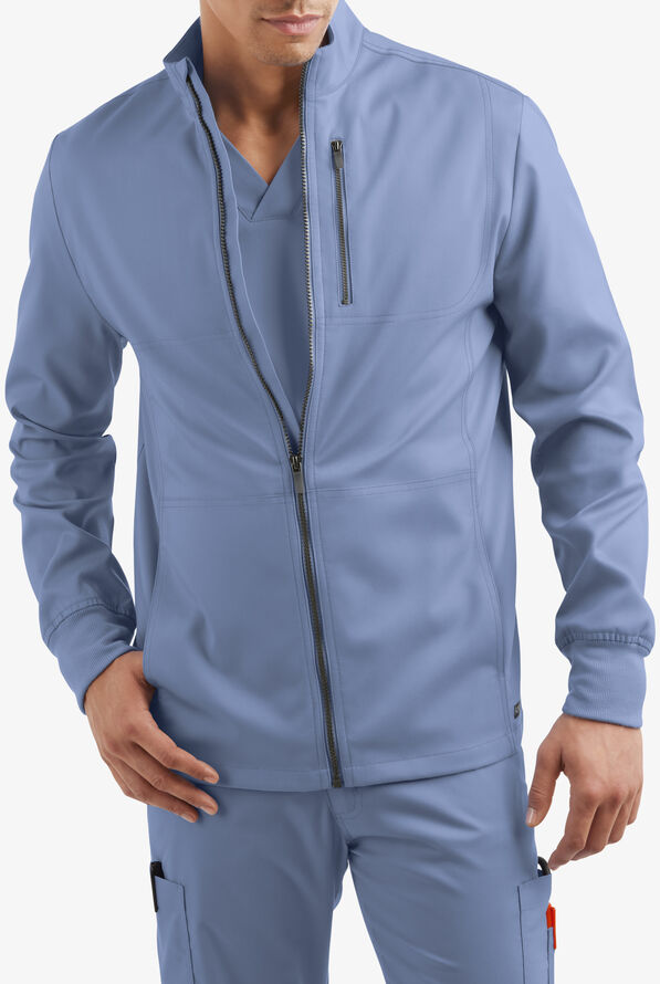 Advantage for Men Zip Front Warm-Up Scrub Jacket, Men's Stretch Scrubs