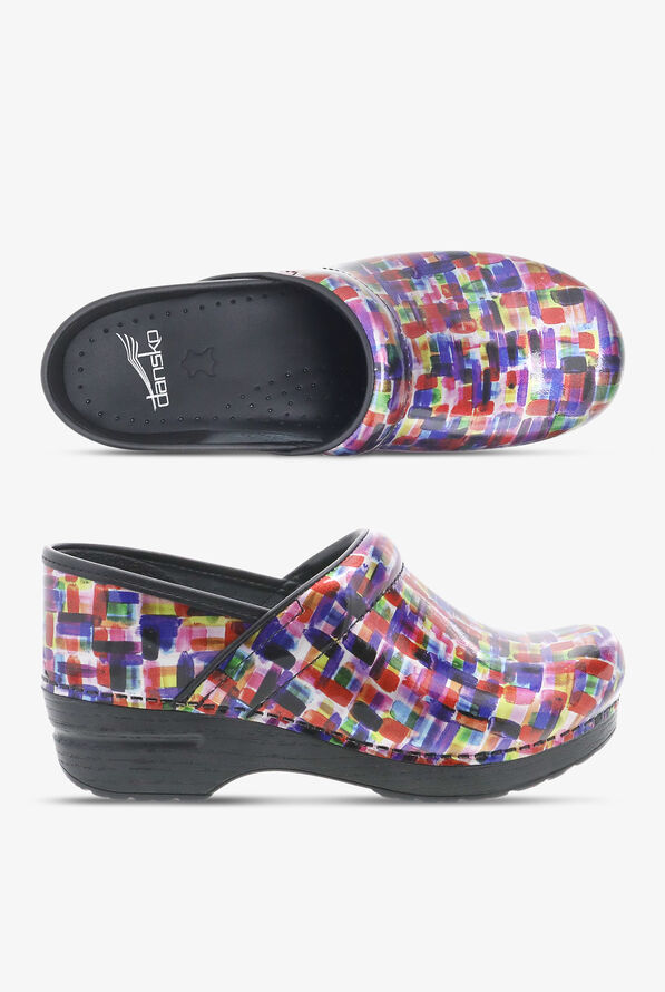Dansko Professional Color Block Leather Nursing Clogs, Nursing Clogs