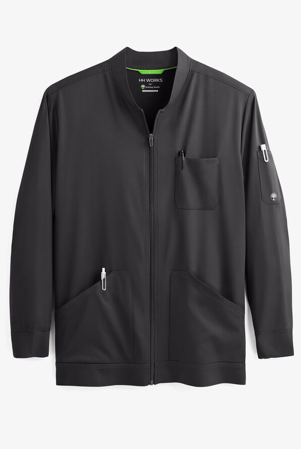 HH Works by Healing Hands Men's Michael Scrub Jacket, Stretch Scrubs