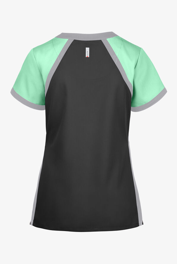 Grey's Anatomy Spandex STRETCH Color Block Scrub Top, Stretch Scrubs