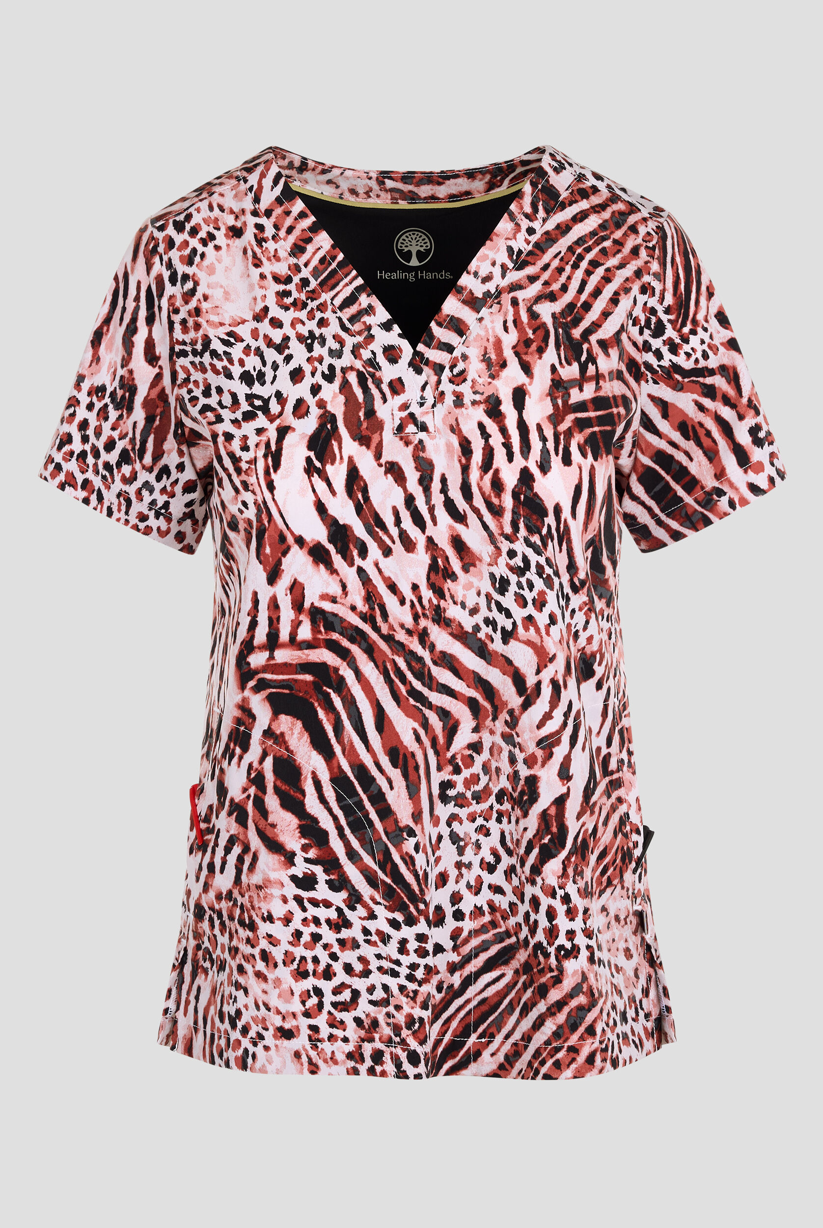 Healing Hands Cool Cattitude Women's 2-Pocket STRETCH V-Neck Print ...