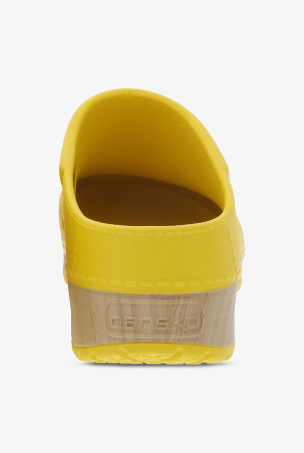 Dansko Kane Yellow Lightweight Open Back Nursing Clogs, Nursing Clogs