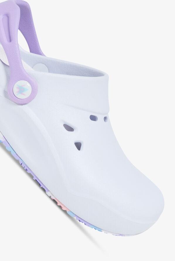 Anywear Unisex Verve White/Camo Clogs, Nursing Shoes