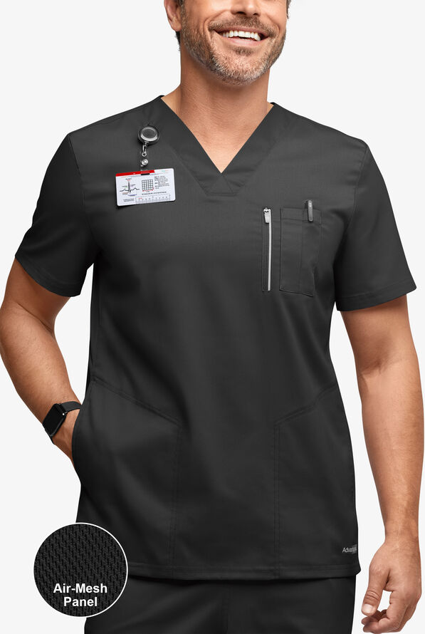 Advantage STRETCH Men's V-Neck Air-Mesh Panel Scrub Top | Uniform Advantage