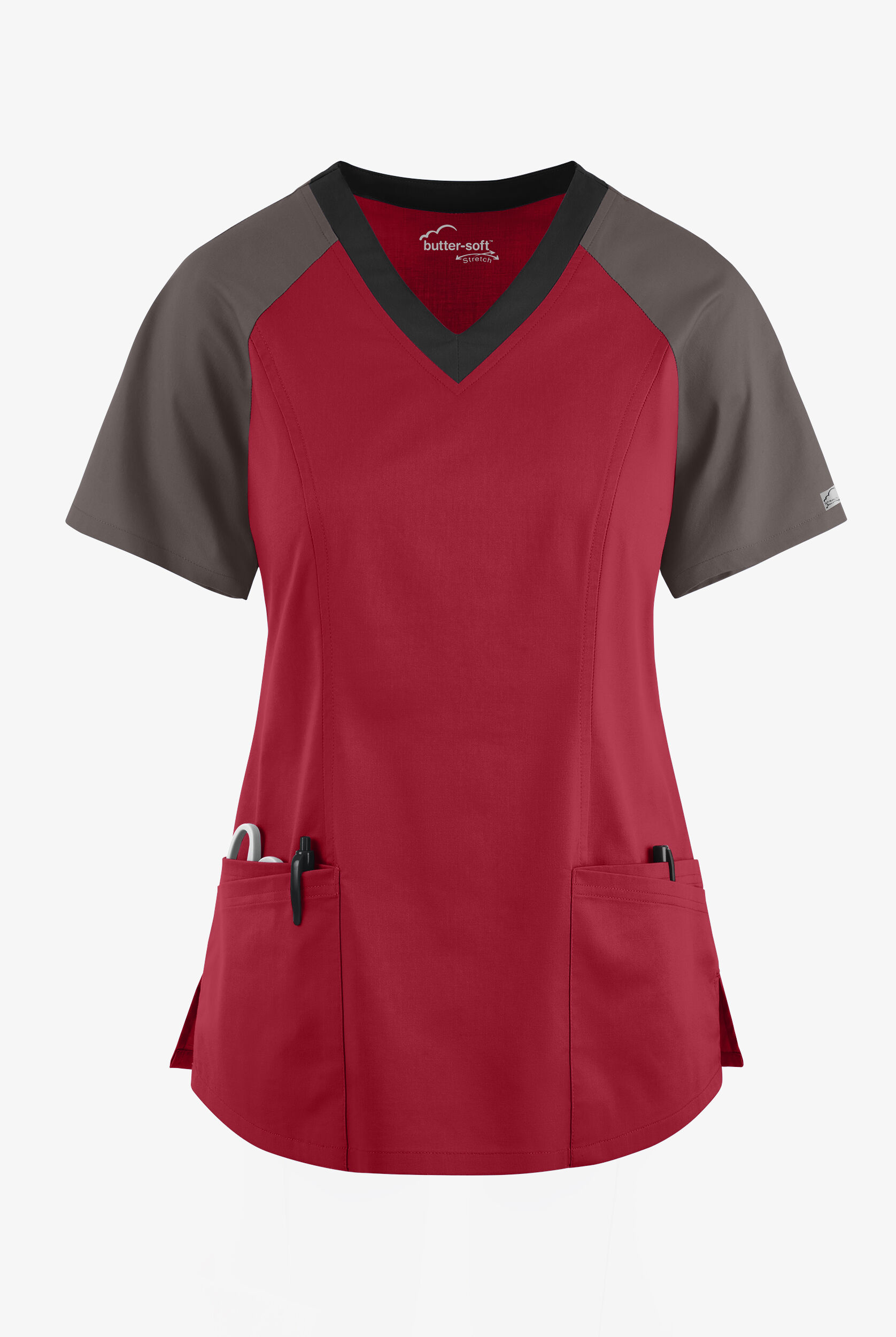 Butter-Soft STRETCH Active Color Block Scrub Top | Athleisure Scrubs