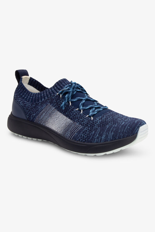 TRAQ by Alegria PEAQ Navy Lace Up Athletic Shoes, Nursing Shoes