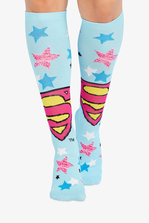 Tooniforms Flying Super Hero Women's 10-15 mmHg Light Compression Socks ...
