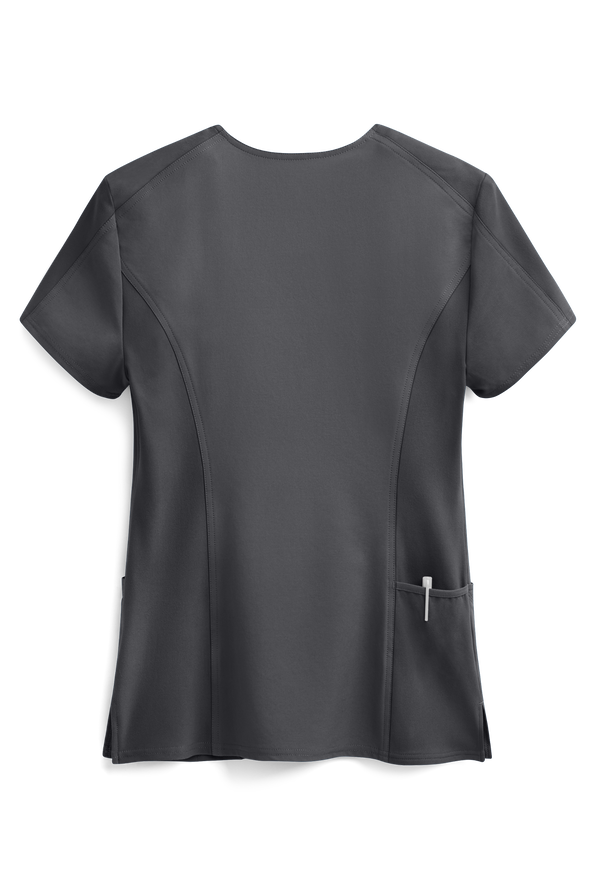 Cherokee IFLEX Rib Knit Side Panels V-Neck Scrub Top, Nursing Tops