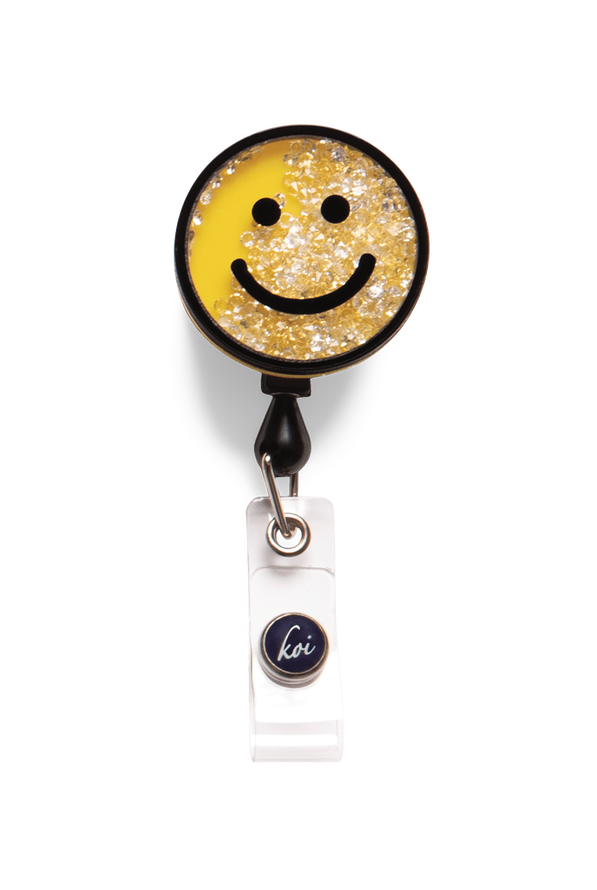 koi Smiley Face Shaker Badge Reel, Medical Accessories