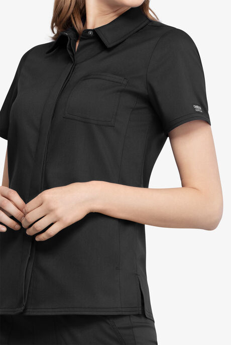 Cherokee Workwear Revolution Snap-Front Scrub Jacket | Stretch Scrubs