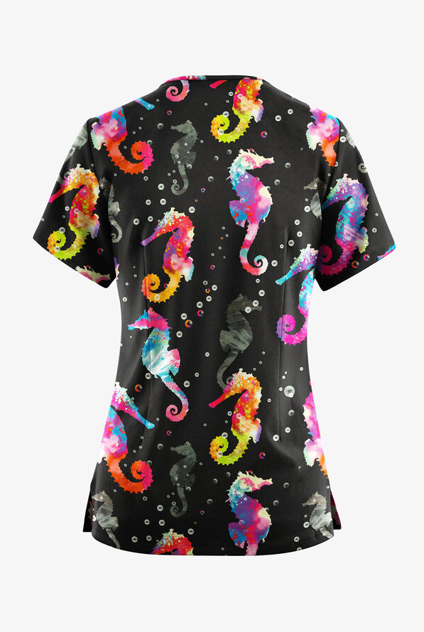 Butter-Soft Originals Aquatic Animals Day Black Printed Women's 4 ...