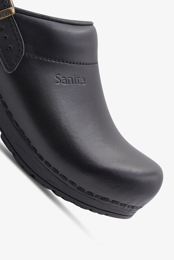 Sanita Womens Professional Ingrid Backless Leather Clog, Nursing Clogs