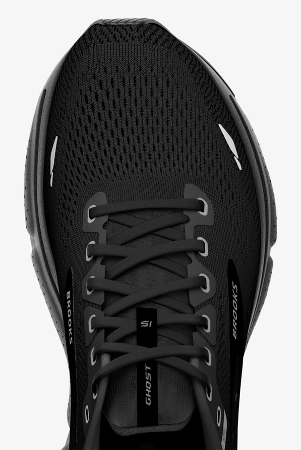 Brooks Men's Ghost 15 Black Athletic Lace Up Nursing Shoes, Nursing Shoes