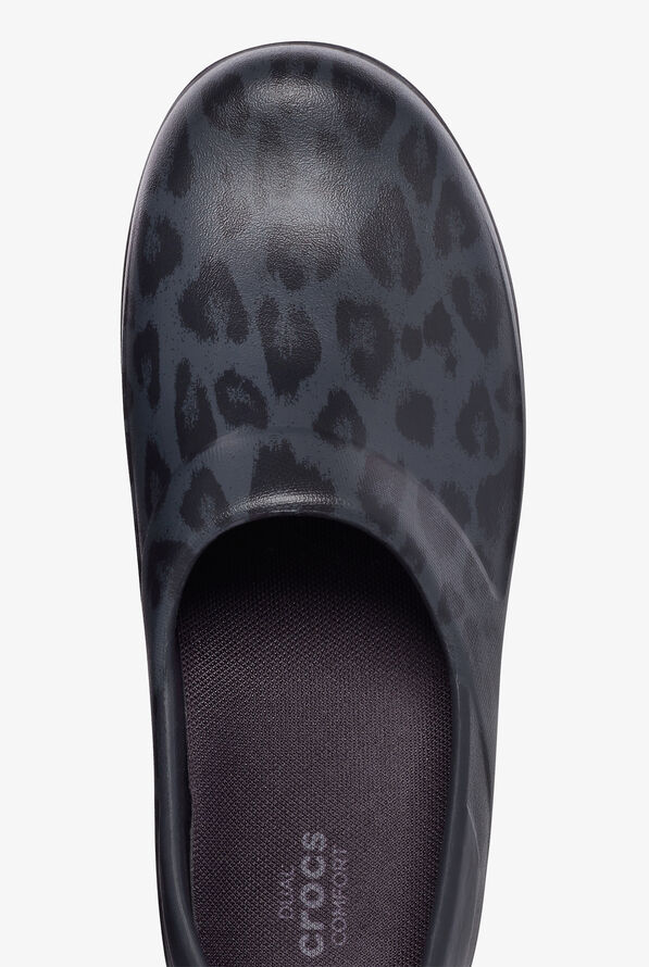 Crocs™ Women's Neria Pro II Literide™ Black/Leopard Clogs, Nursing Clogs
