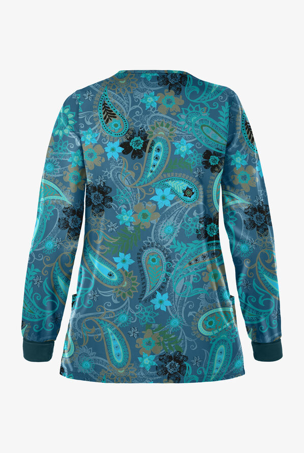 UA Butter-Soft Whimsical Paisley Caribbean Blue Women's 2-Pocket Round ...