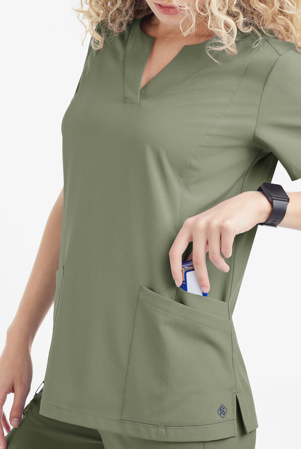 Easy STRETCH Chrisette Women's 4 Pocket Modern Fit with Feminine Neck ...