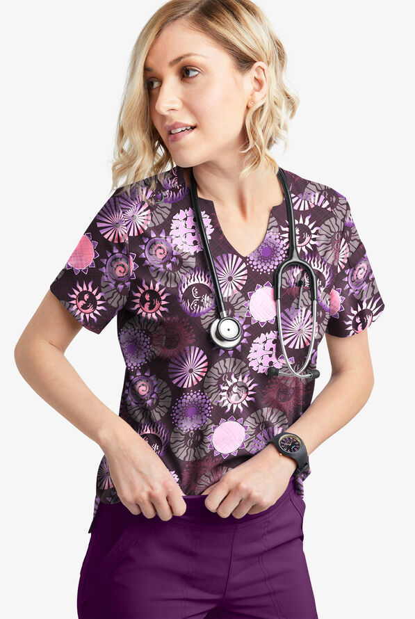 Easy STRETCH Celestial Skies Onyx Black Printed Women's 1-Pocket ...