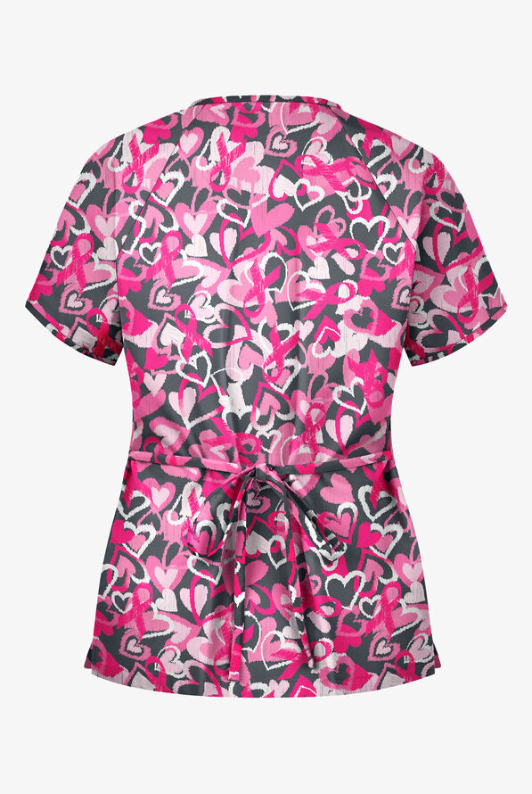 UA Butter-Soft Unwrap The Love Pewter Women's 2-Pocket Mock Wrap Print ...