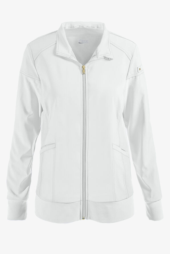 Cherokee iflex Scrubs CK303 Zip Front Jacket | Stretch Scrubs