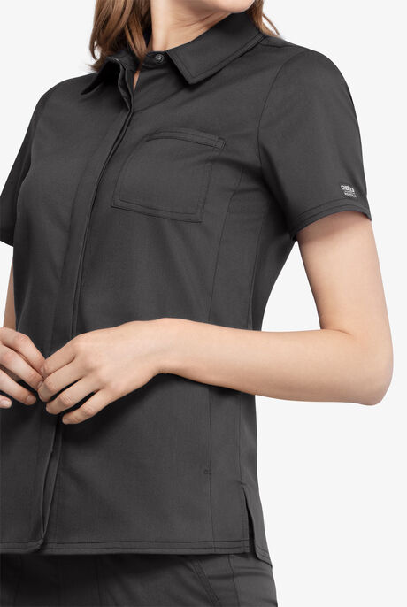 Cherokee Workwear Revolution Snap-Front Scrub Jacket | Stretch Scrubs