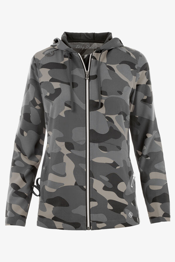 Easy STRETCH Cloud Camo Pewter Hoodie, Fashion Scrubs