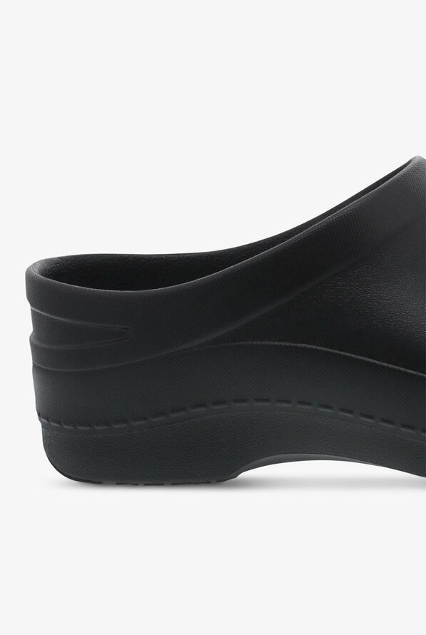 Dansko Women's Kaci SR Black Backless Clogs, Non-Slip Nursing Shoes